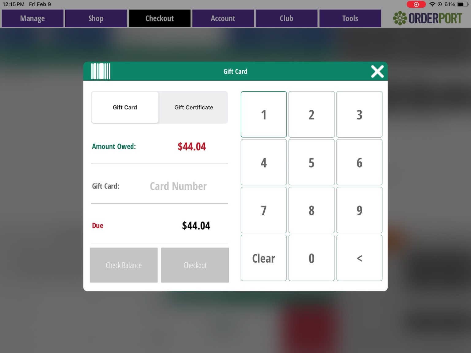 Using a Gift Card as Payment (POS) – OrderPort University