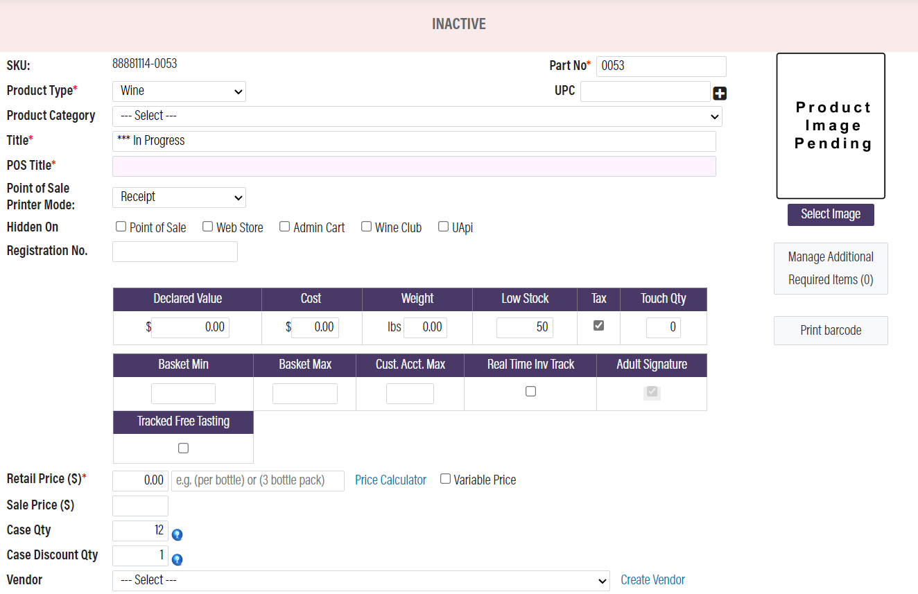 Creating an Item – OrderPort University