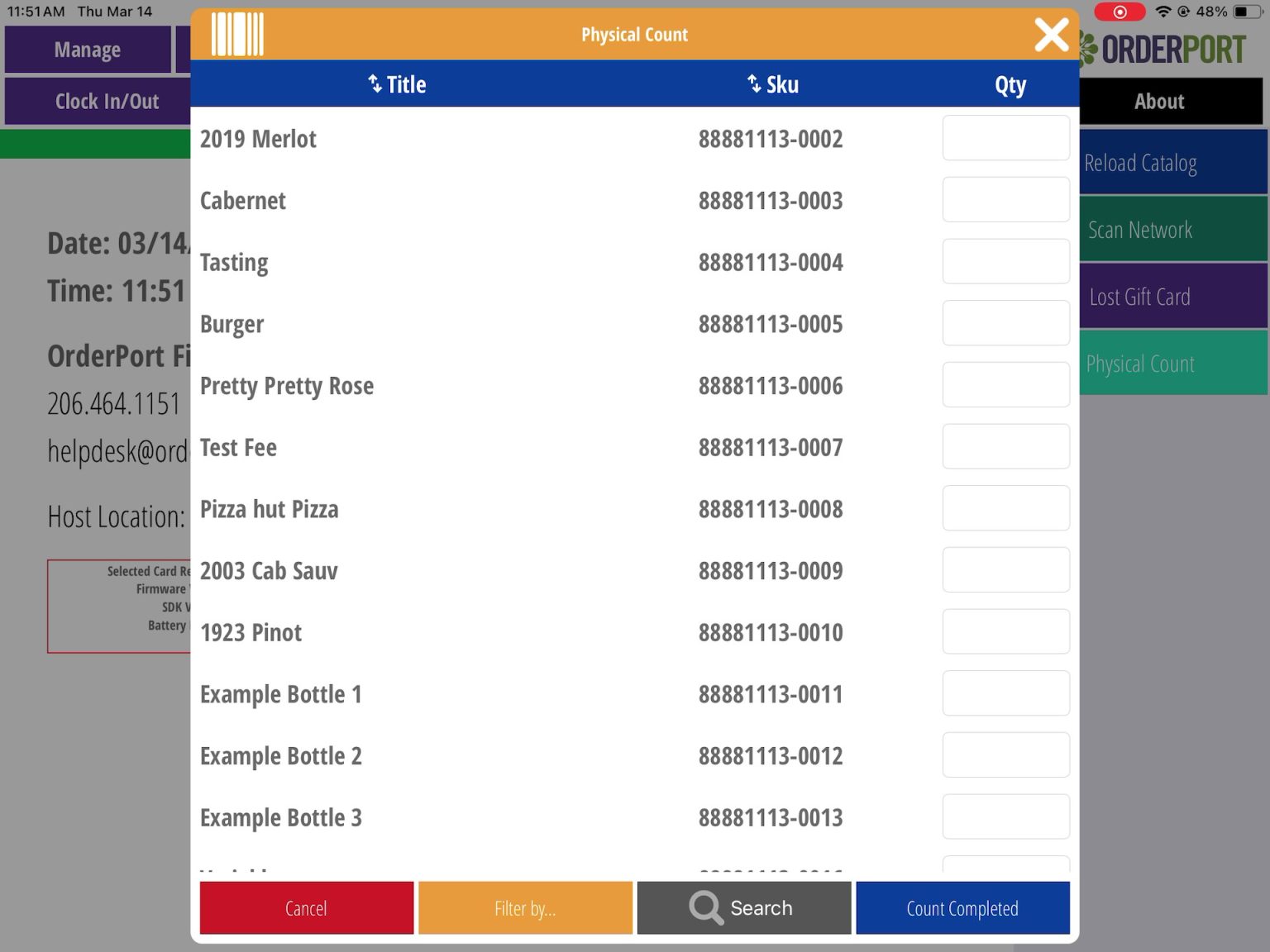 Physical Inventory Count – OrderPort University
