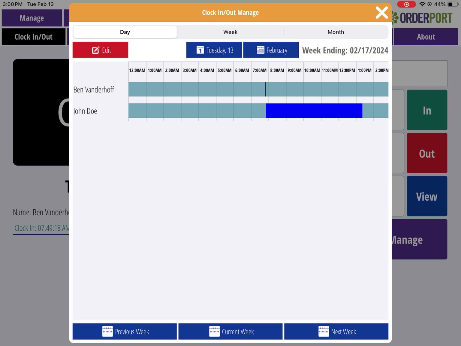 Timecards – OrderPort University