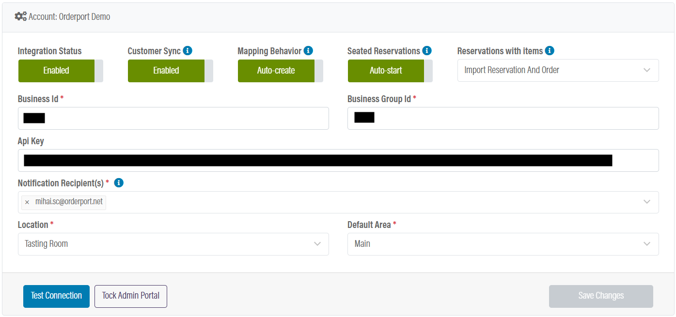 Tock Integration – OrderPort University